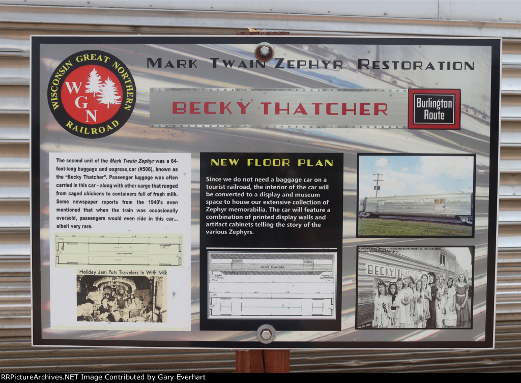 CBQ Baggage/Display car #506 - "Becky Thatcher"